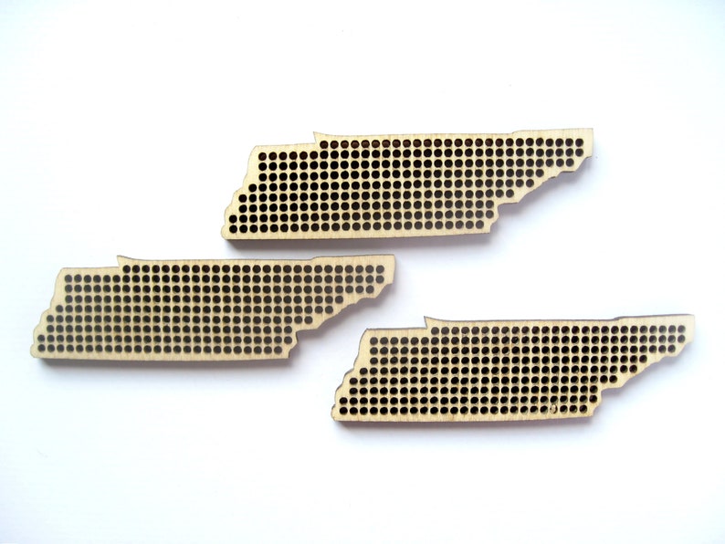 Tennessee Wooden Perforated Map. State Cross Stitch Blank. | Etsy