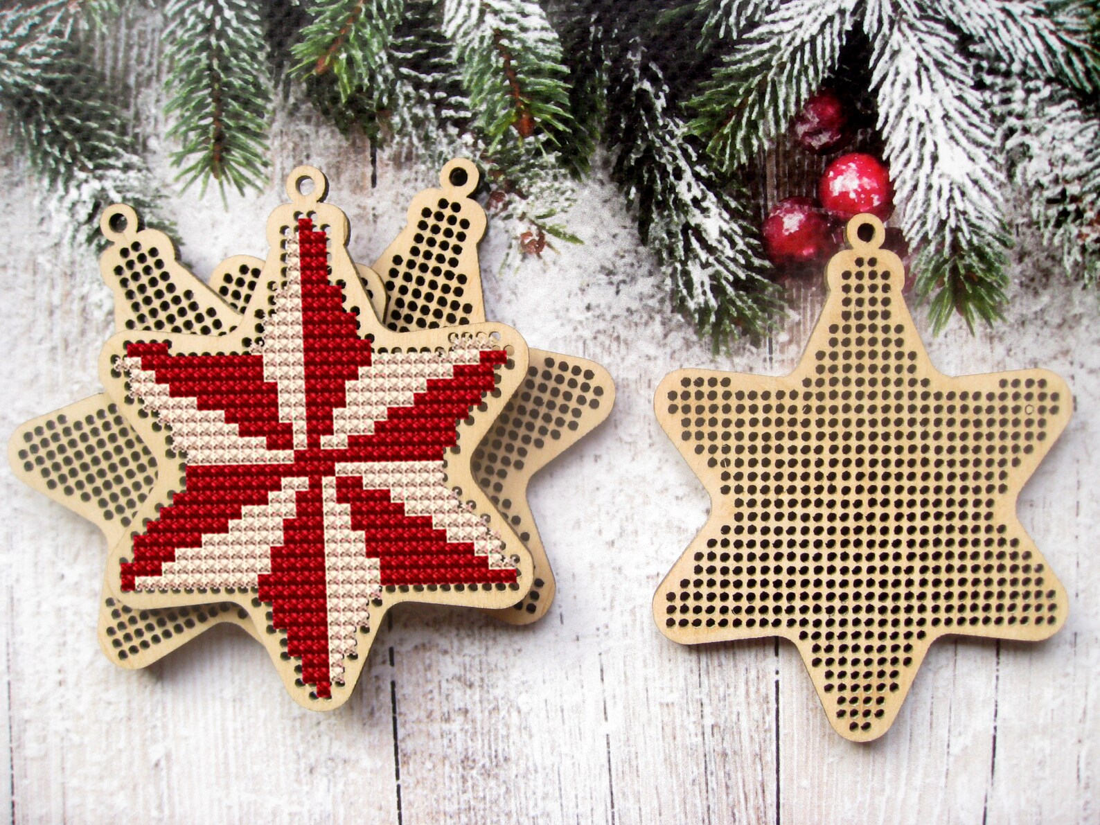 Christmas Star Cross Stitch Pattern Star Cross Stitch - Etsy