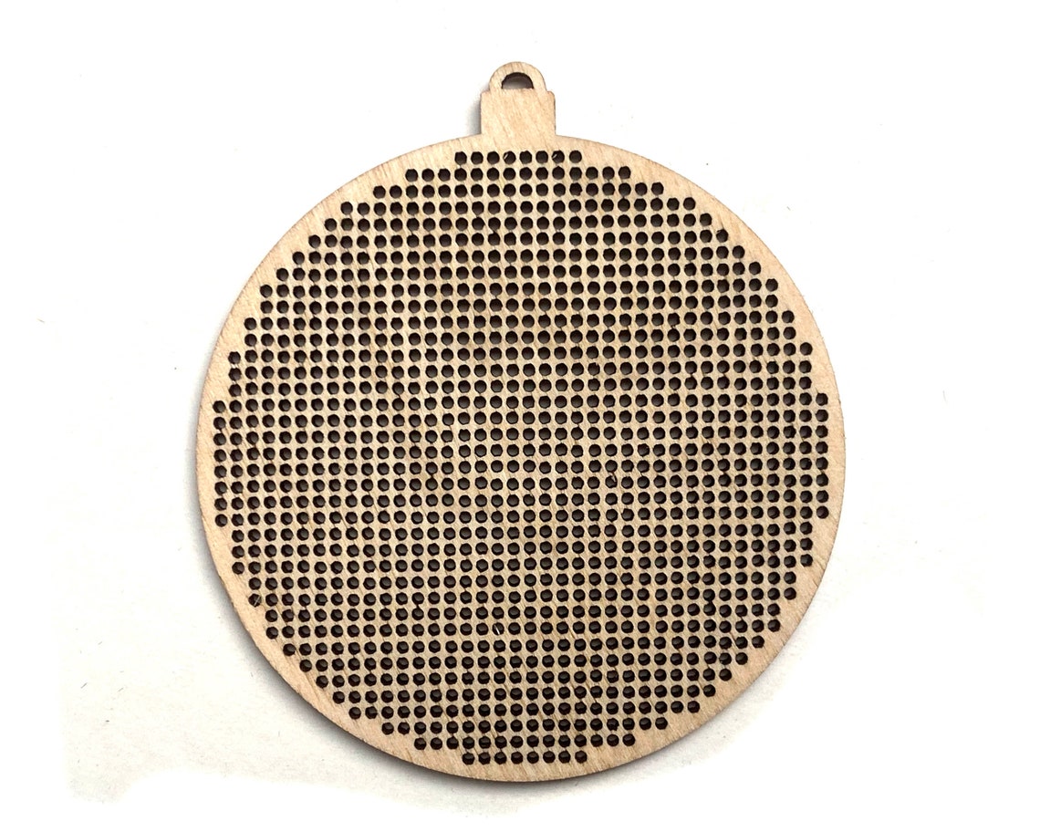 Christmas Bauble Cross Stitch Blank Wood Cross Stitch Blank - Etsy