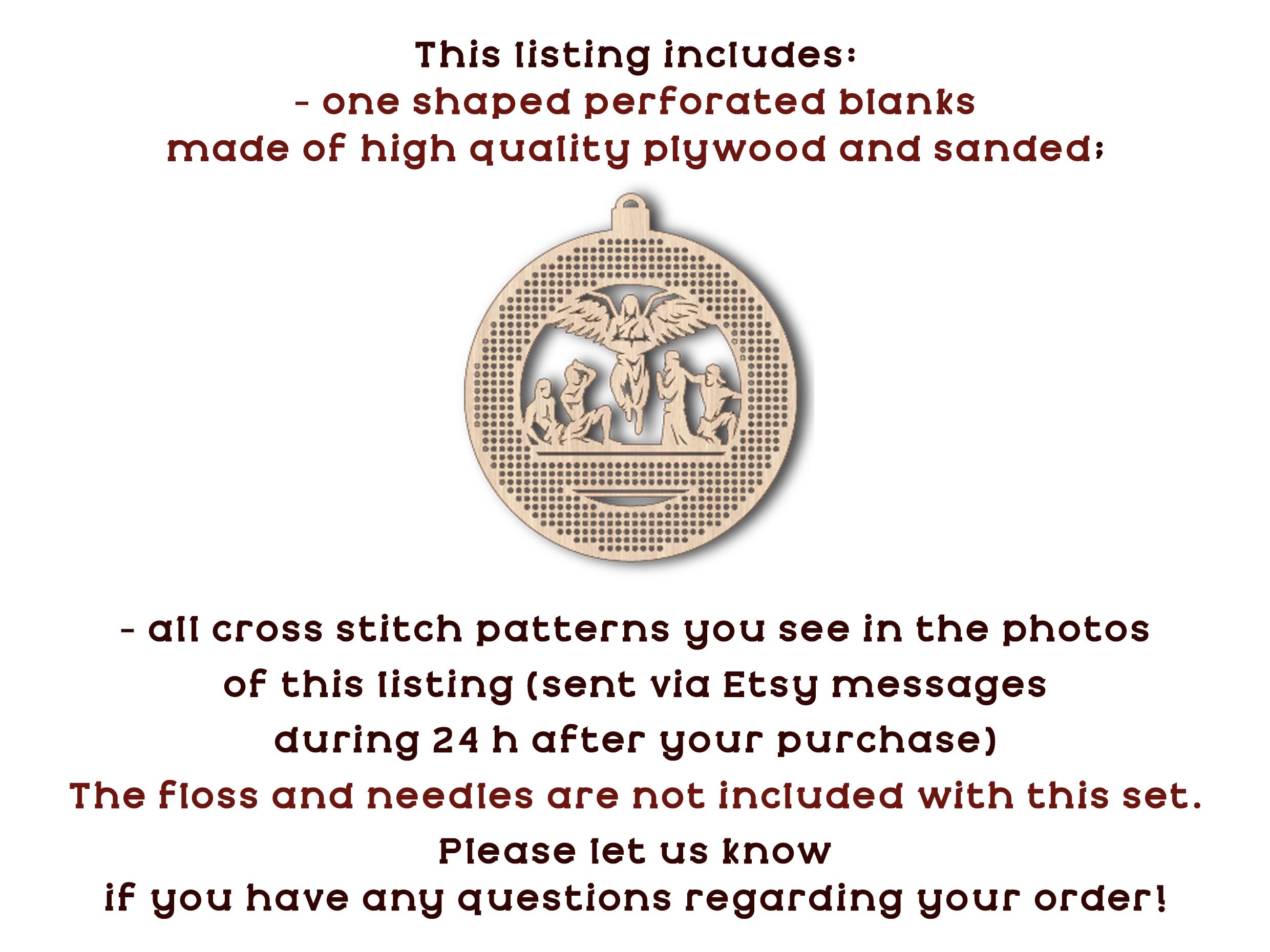 Religious Christian Cross Stitch Pattern. Christmas Snowflake Bauble ...
