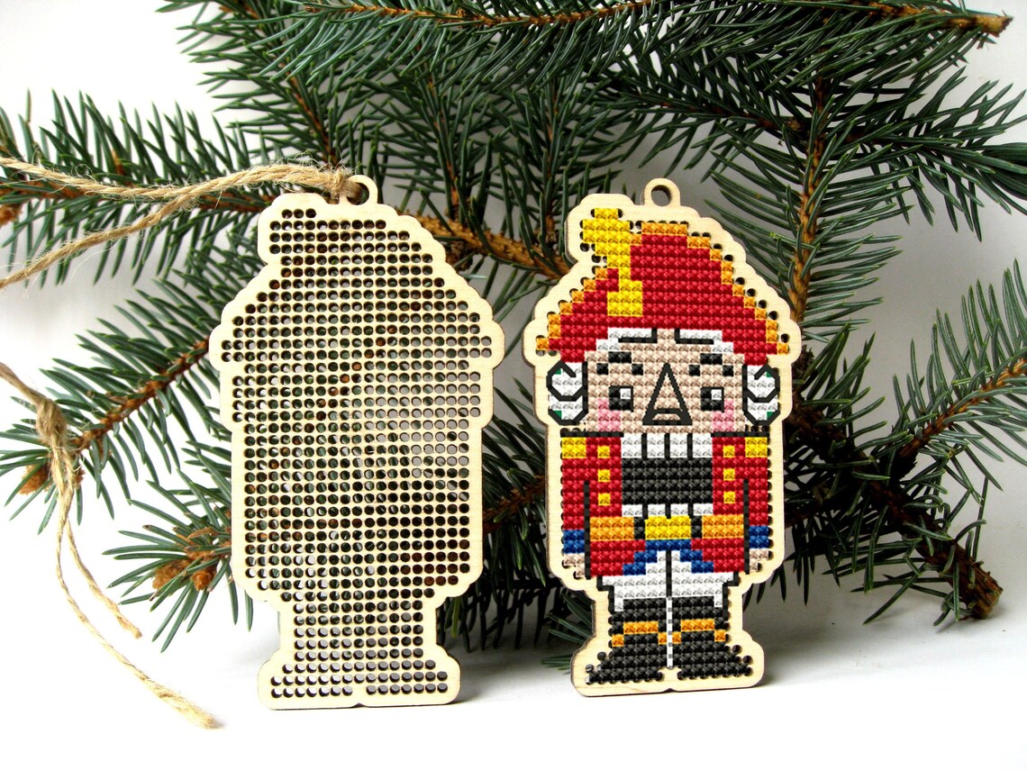 Nutcracker Cross Stitch, Wood Blank Cross Stitch, Nutcracker Christmas ...