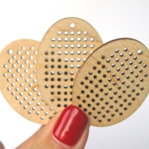 Set of 3 Wooden Oval Cross Stitch Blank. Cross Stitch Pendant. Cross ...