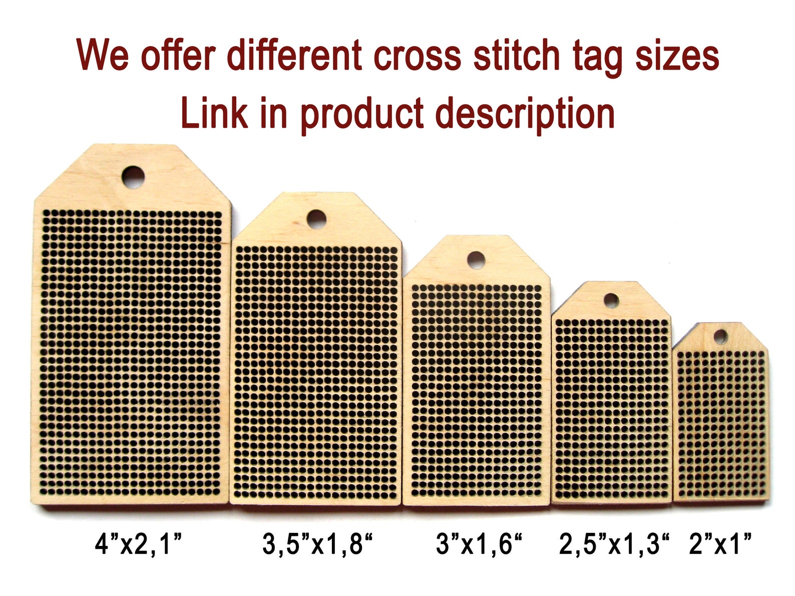 Wood Cross Stitch Blank Cross Stitch Tag Wooden Cross - Etsy