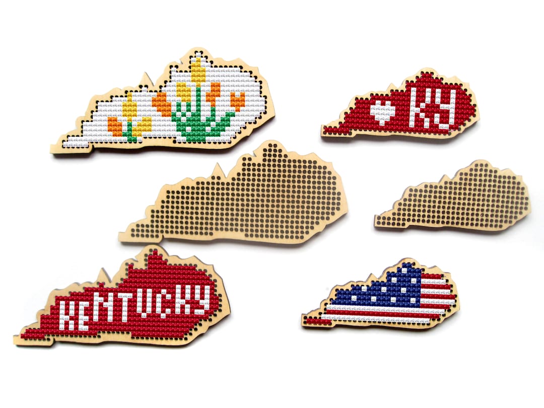 Kentucky Cross Stitch Pattern, Wooden Cross Stitch Blank. United States ...
