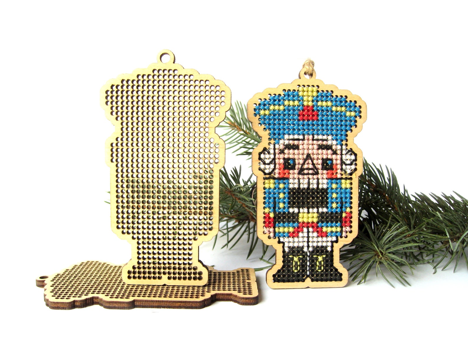 Nutcracker Cross Stitch Blank Wood Cross Stitch Christmas - Etsy