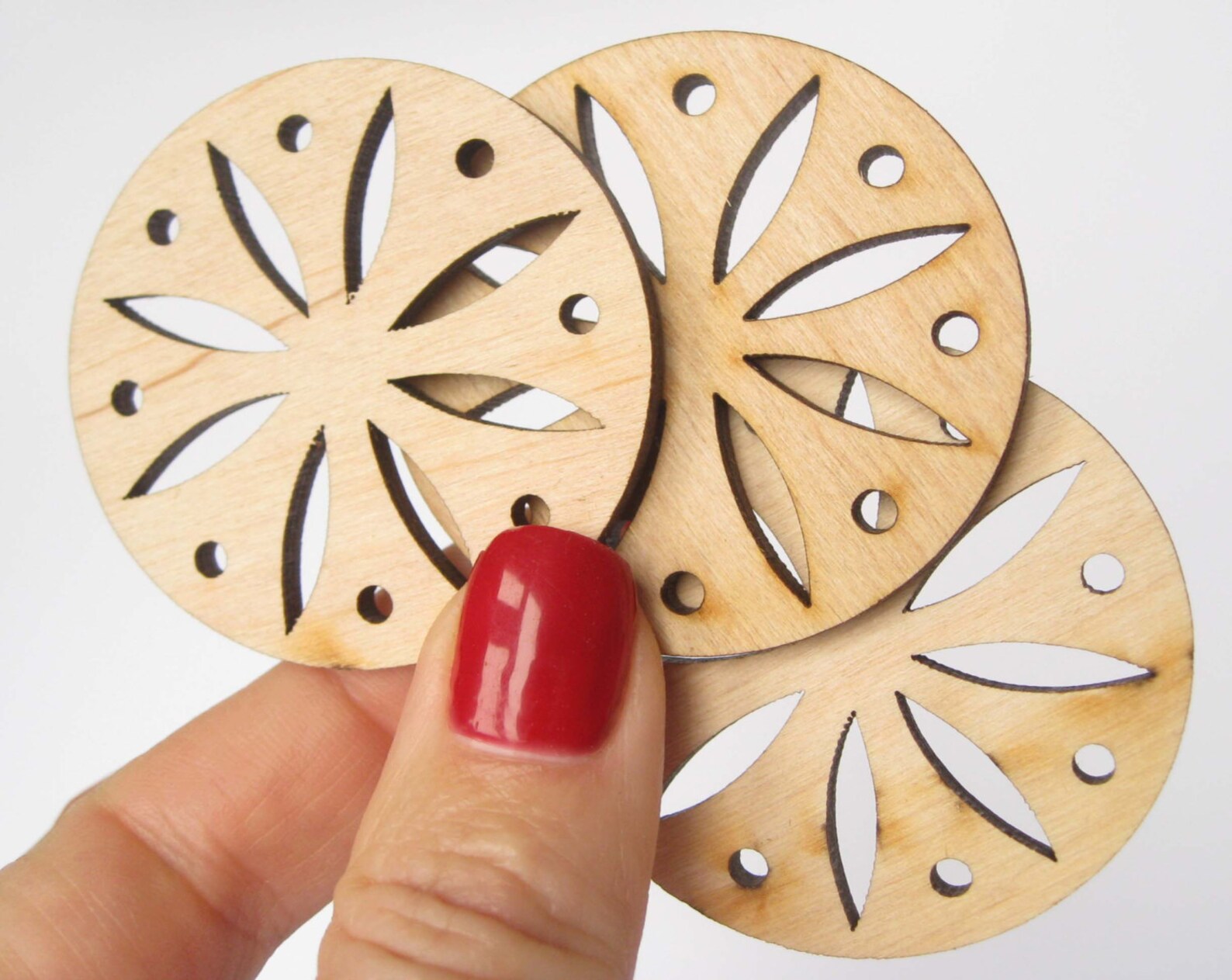 Set of 3 Wooden Blank Circle Shape Base for Jewelry | Etsy