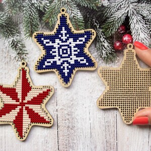 Christmas Star Cross Stitch Pattern, Star Cross Stitch Pattern ...