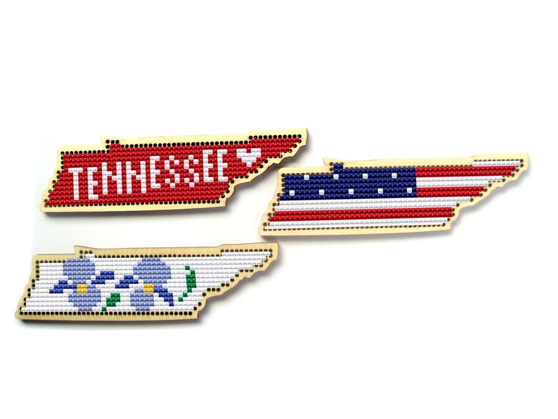 Tennessee Wooden Perforated Map. State Cross Stitch Blank. - Etsy