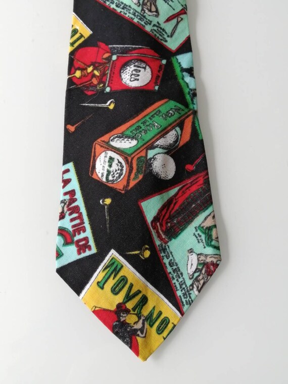 Vintage Golf Men's Necktie, Golf Theme Tie, Men's Gol… - Gem