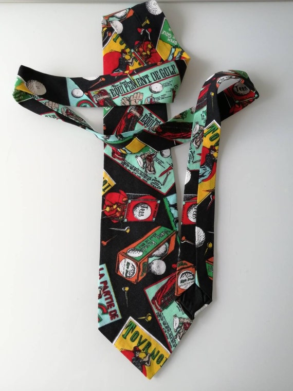 Vintage Golf Men's Necktie, Golf Theme Tie, Men's Gol… - Gem