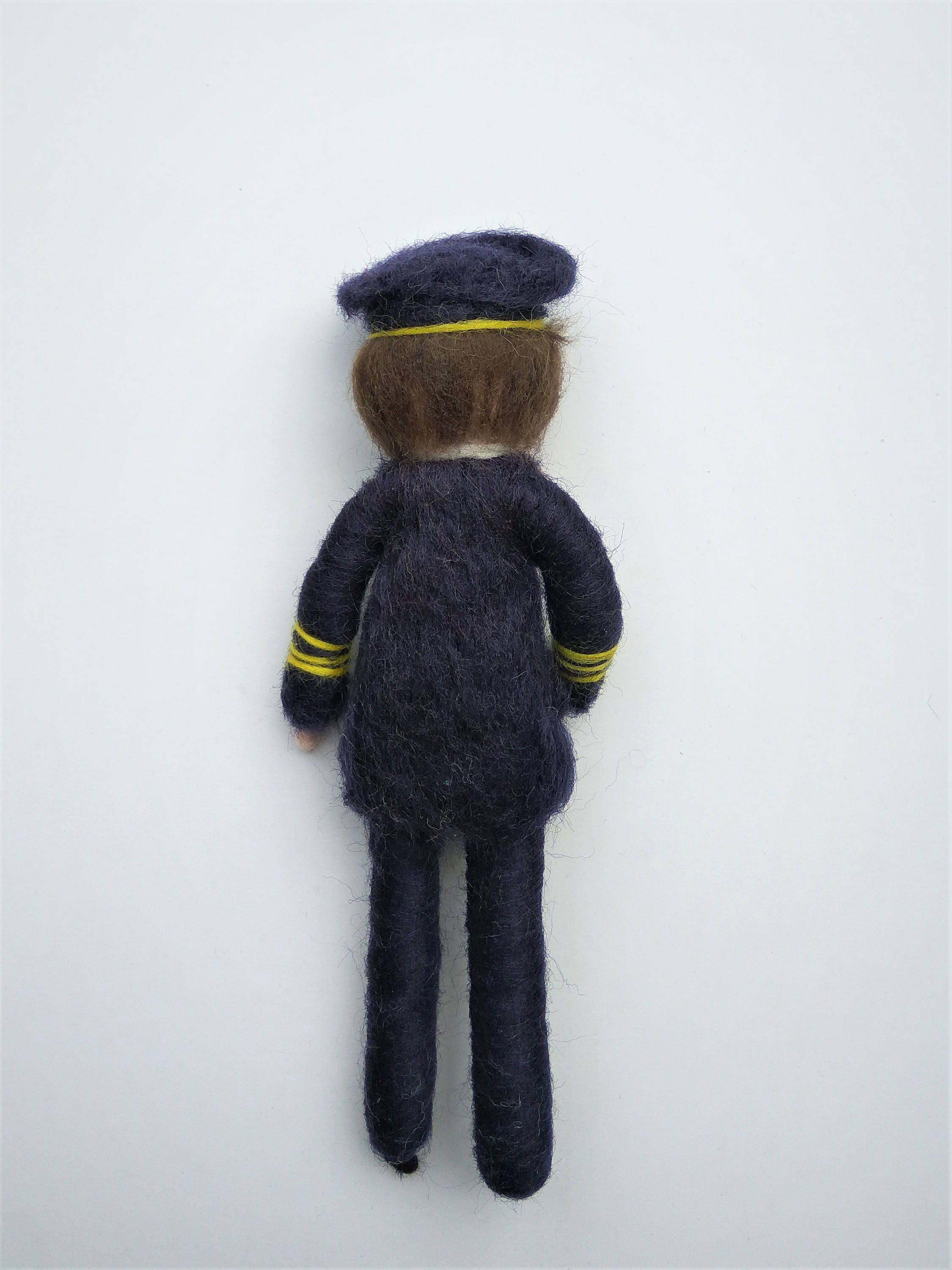 Pilot Doll Needle Felted Doll of a Commercial Pilot Lucky | Etsy