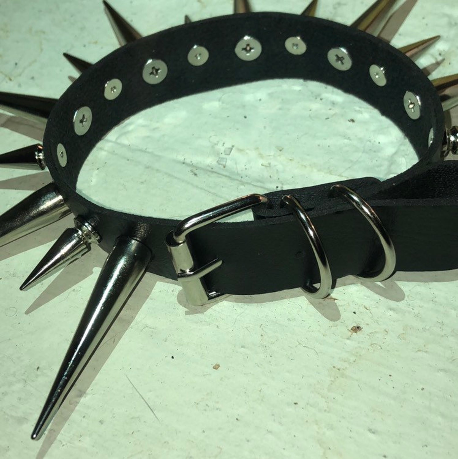 Spiked Choker Extreme Hella Spikes Mall Goth - Etsy