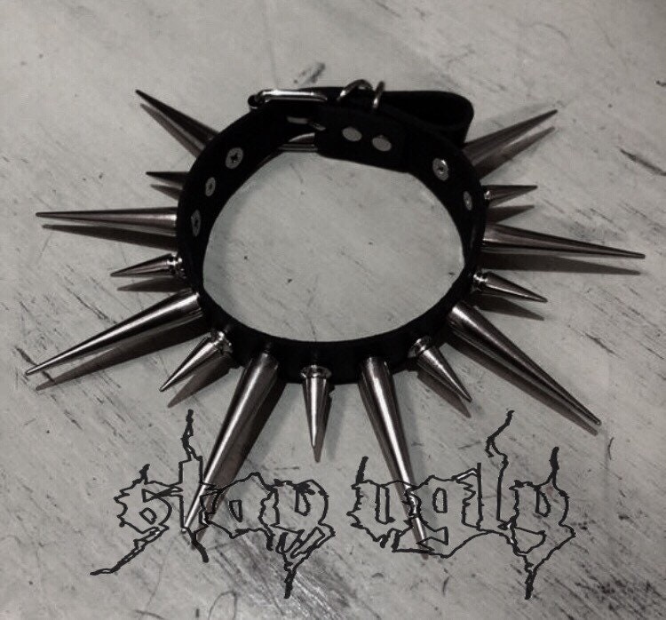 Spiked Choker Extreme Hella Spikes Mall Goth - Etsy