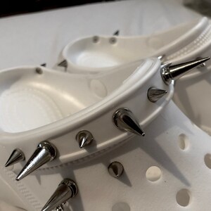 White Platform Spiked Goth Clogs Size 8 - Etsy