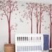 Large Trees Wall Decal Set of Nursery Tree Stickers With Birds Tree ...