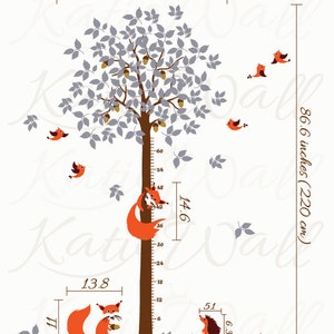 Large Tree Wall Decal With Growth Chart Complete Nursery Decor Set With ...