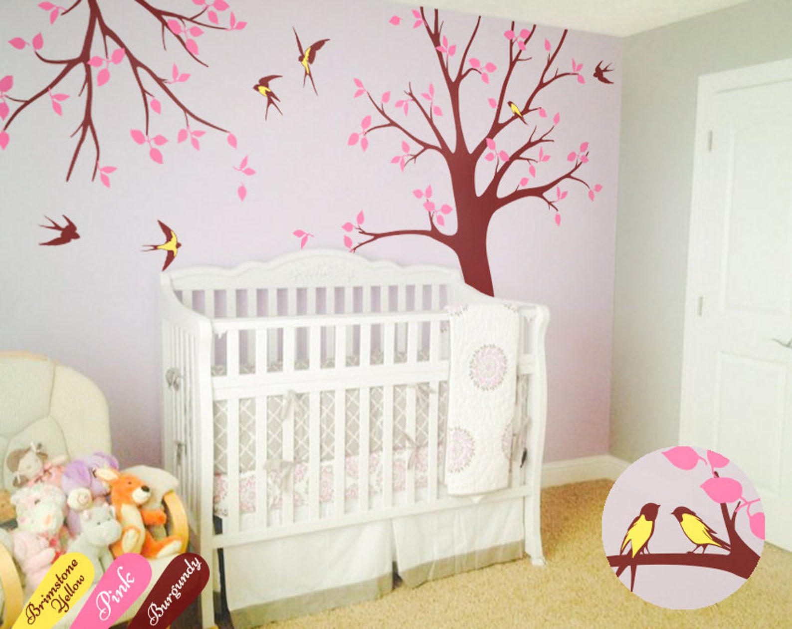 Tree Wall Decals Nursery Wall Decal Large Tree and Branch Wall Decor ...