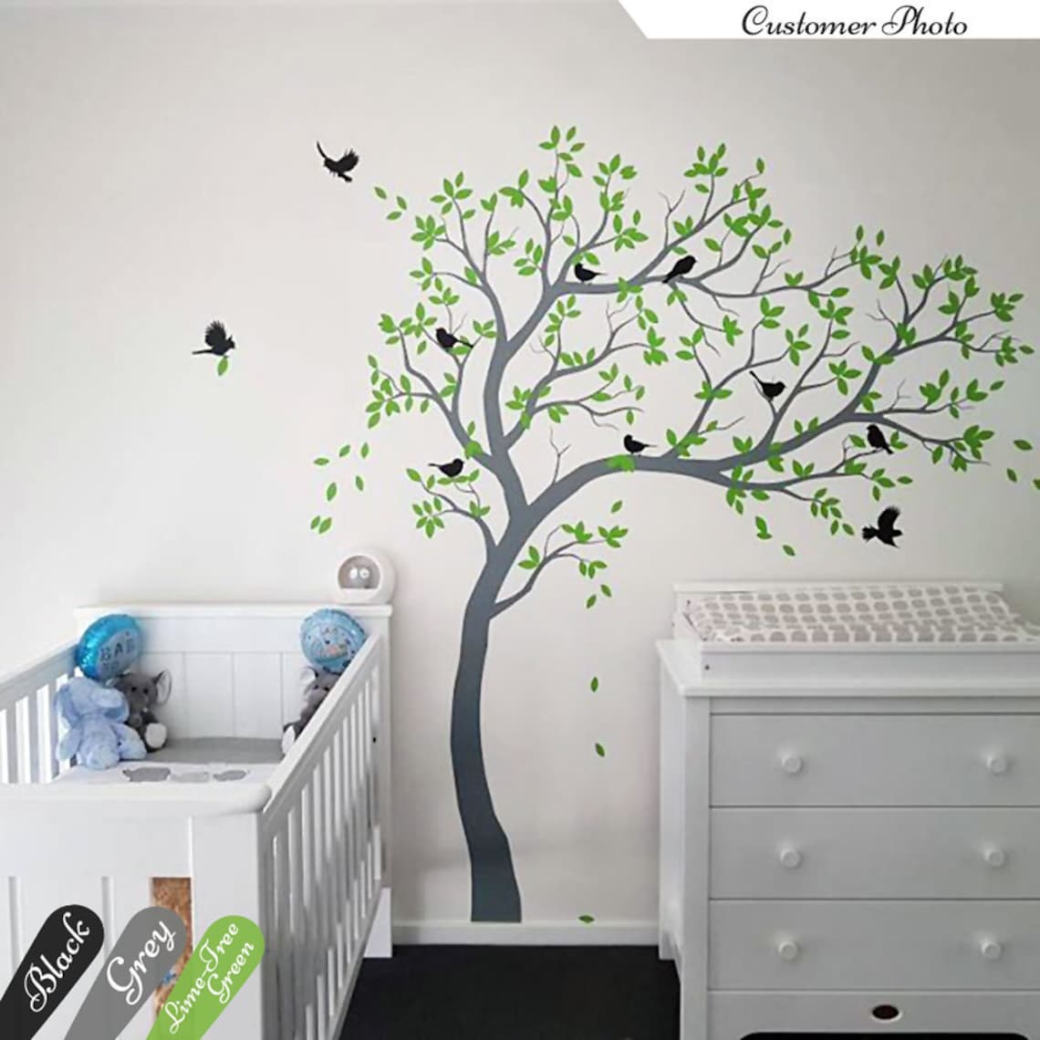 Large Tree Wall Decals Nursery Tree Wall Sticker Kids Room | Etsy