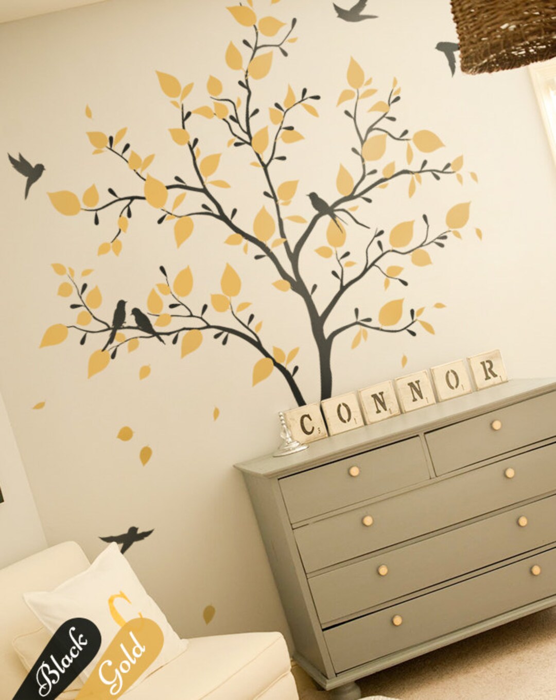 Nursery Tree Wall Decal Decoration Kids Room Wall Deals White Tree Wall ...