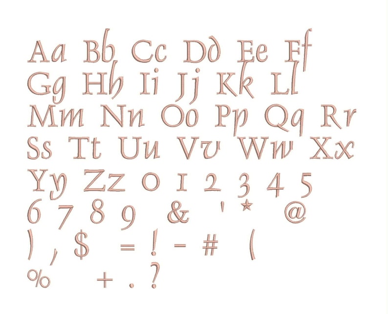 Machine Embroidery Font Designs Font Letters Numbers | Etsy