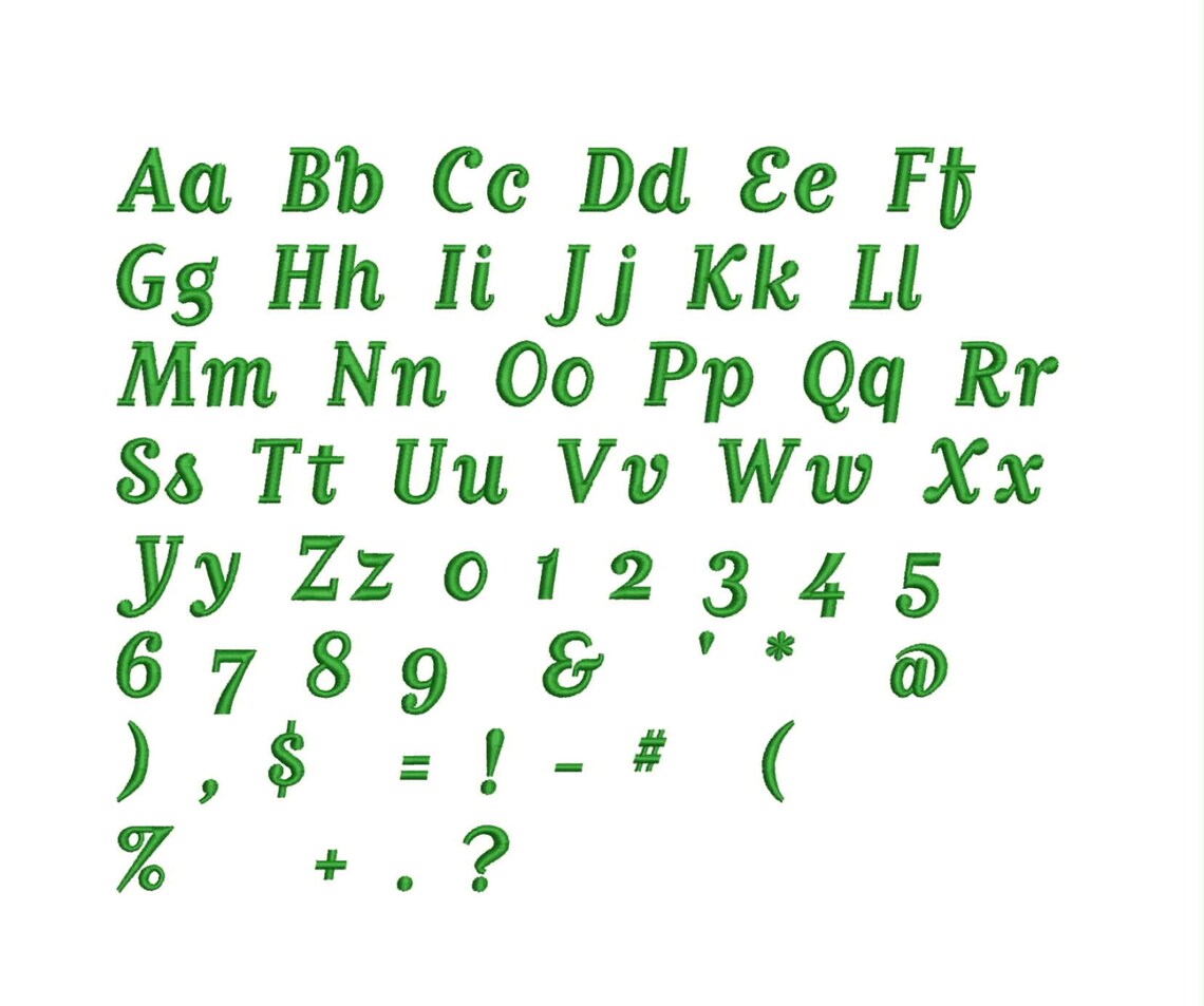 Machine Embroidery Font Designs Font Letters Numbers - Etsy