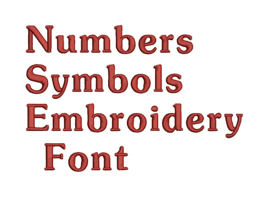 Machine Embroidery Font Designs Letters Numbers Symbols Alphabet 0.5, 0 ...