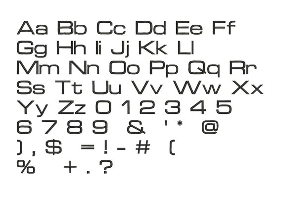 Machine Embroidery Font Designs Font Letters Numbers - Etsy