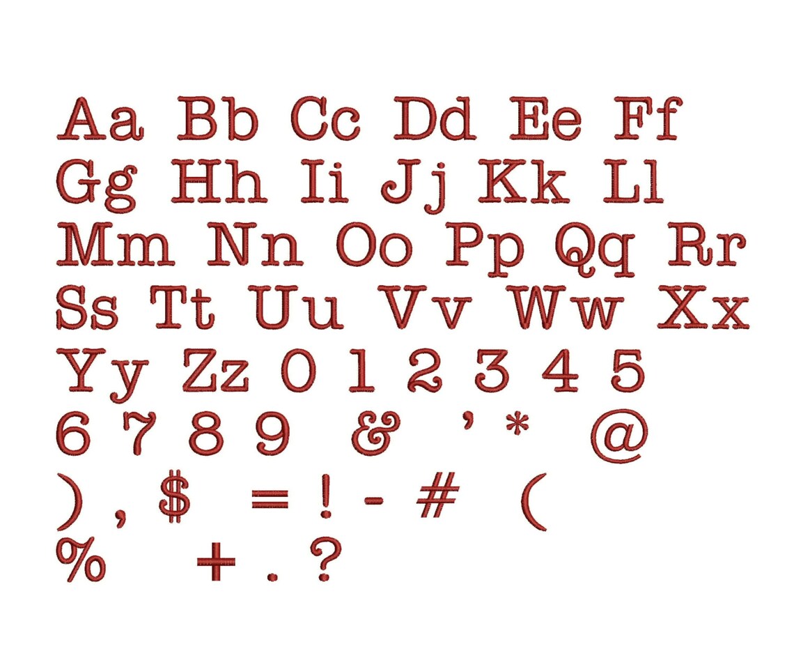 Machine Embroidery Font Designs - Font Letters, Numbers, Symbols Font ...