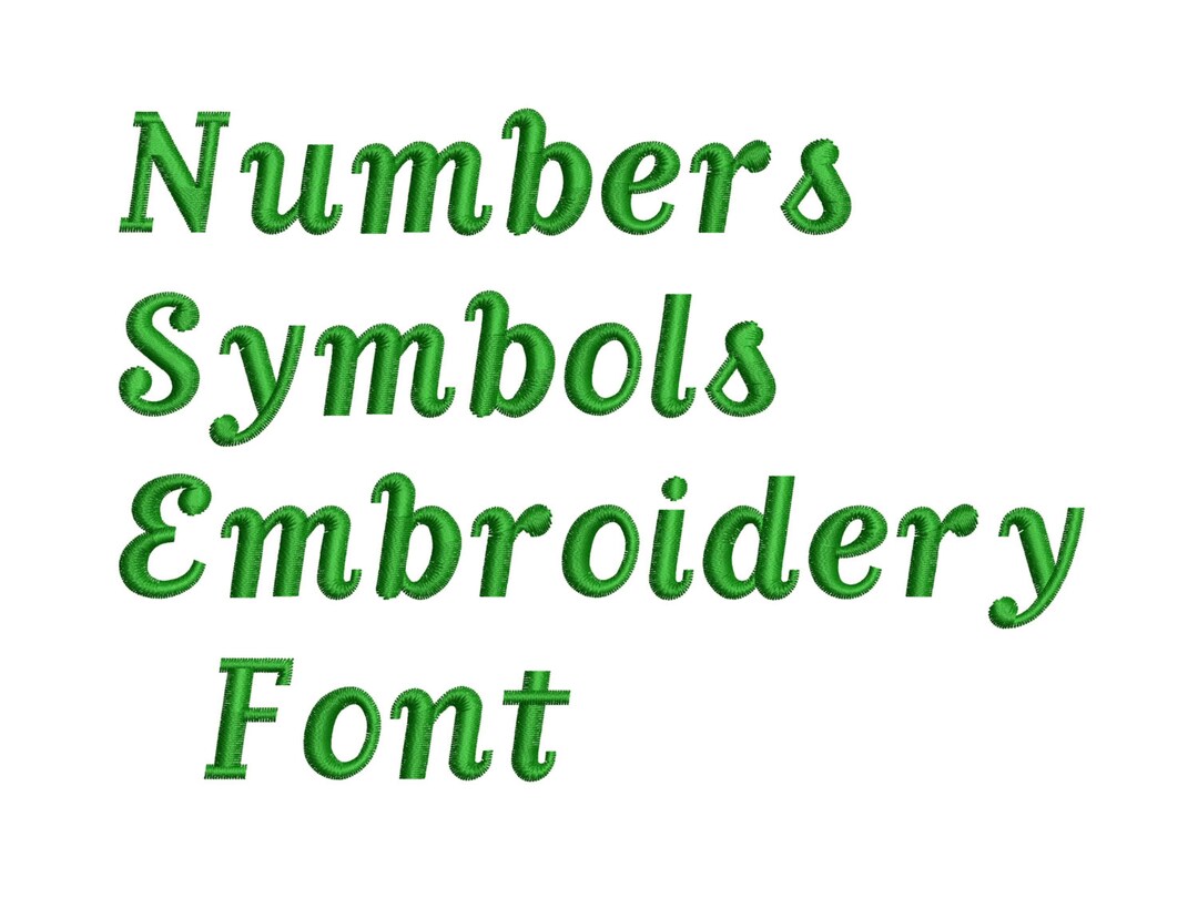 Machine Embroidery Font Designs - Font Letters, Numbers, Symbols Font ...
