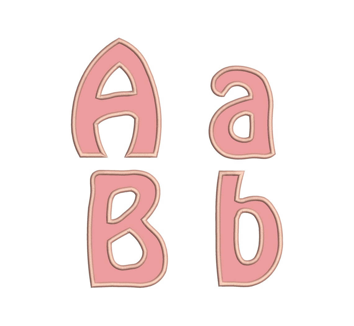 Applique Font Machine Embroidery Applique Designs Appliqué | Etsy