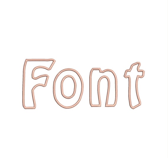 Applique Font Machine Embroidery Applique Designs Appliqué | Etsy