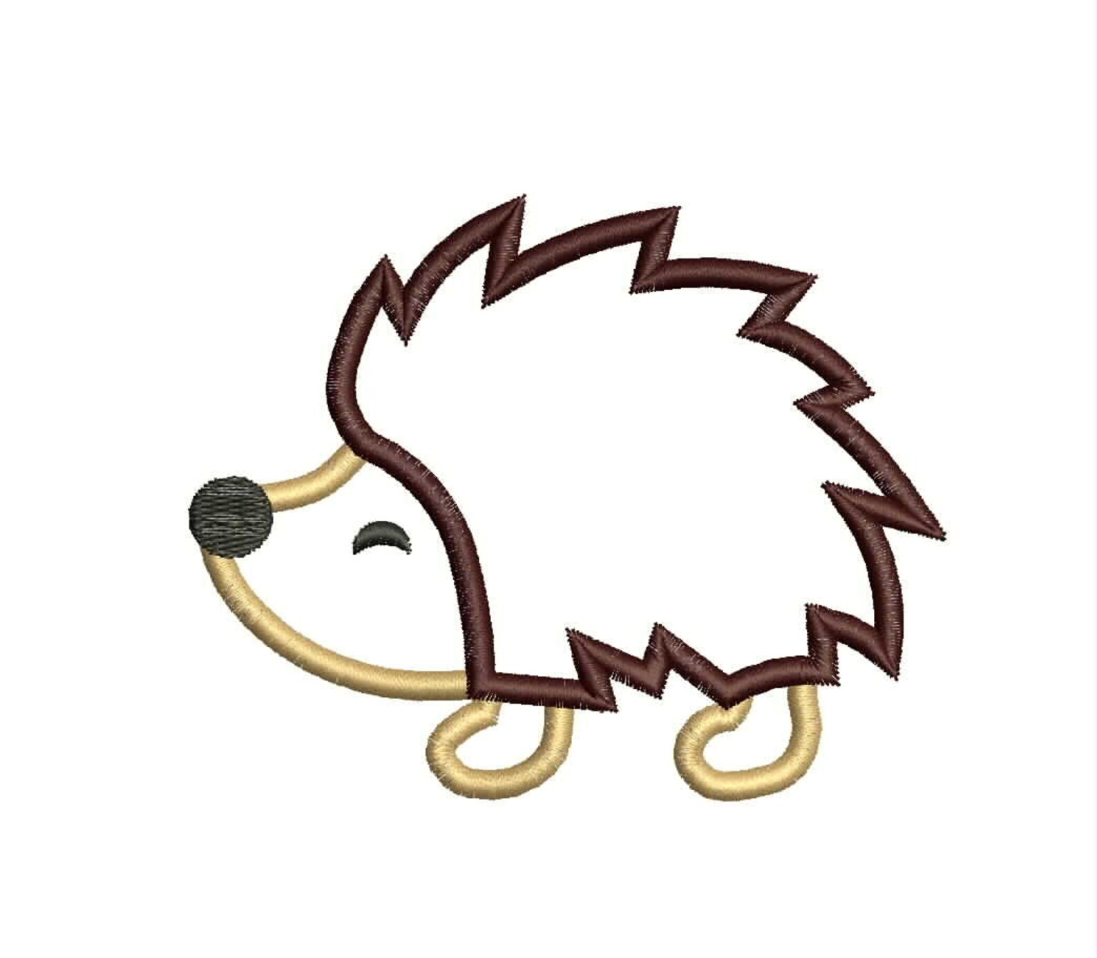 Hedgehog Applique Machine Embroidery Designs Appliqué Design - Etsy