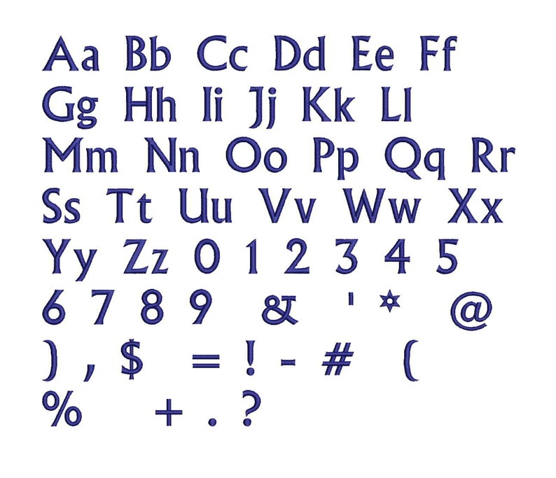 Machine Embroidery Font Designs Font Letters Numbers | Etsy