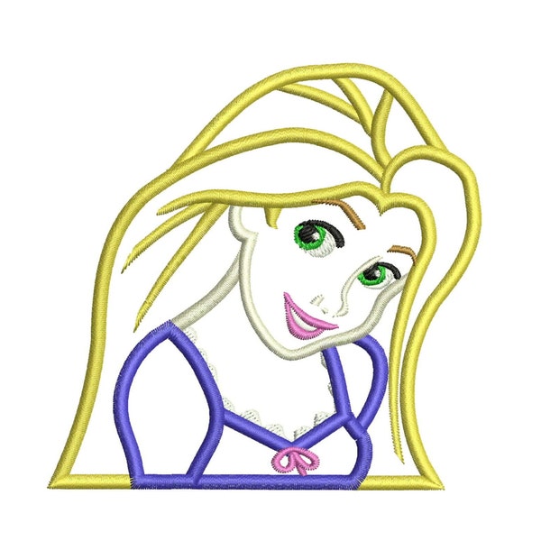 Rapunzel Embroidery Design - Etsy