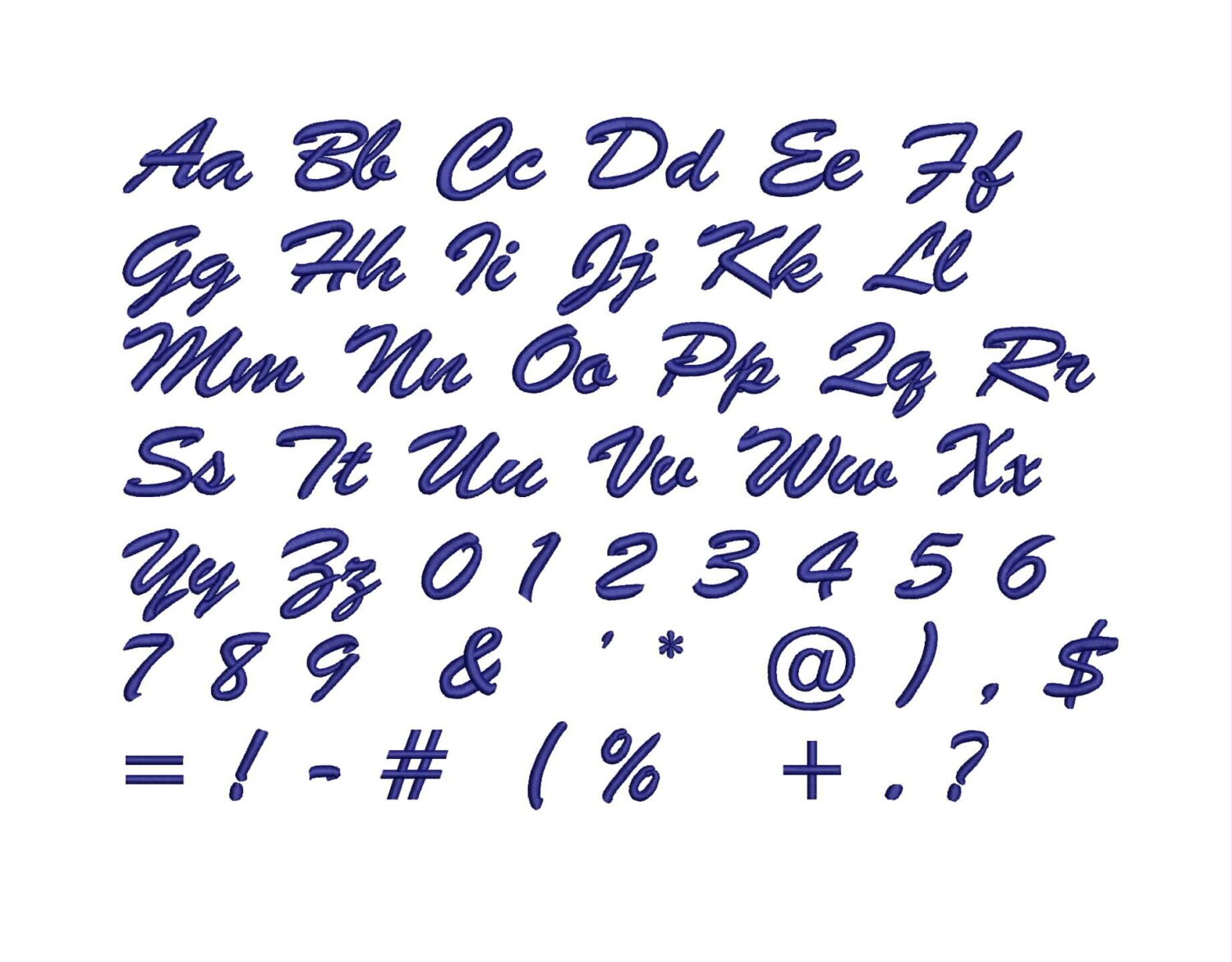 Machine Embroidery Font Designs Letters Numbers Symbols | Etsy