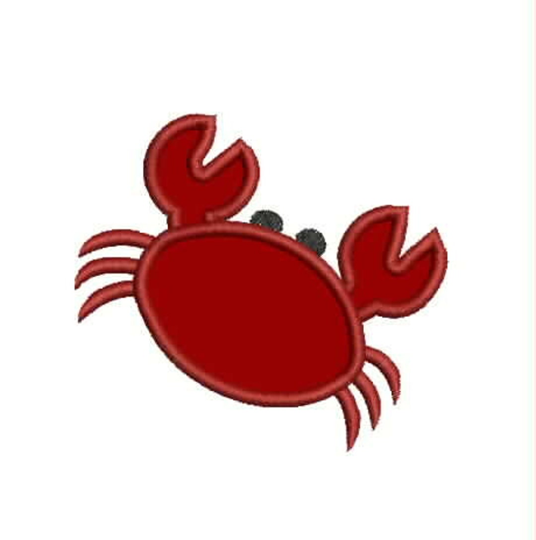 Crab Applique Machine Embroidery Designs, Appliqué Design 4"x 4" 5"x 7 ...