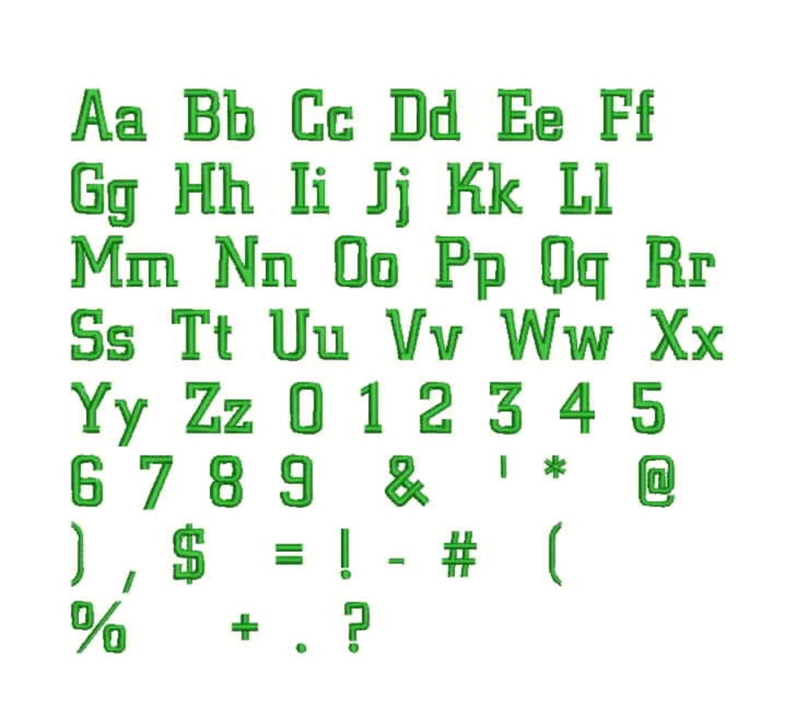 Machine Embroidery Font Designs Font Letters Numbers - Etsy