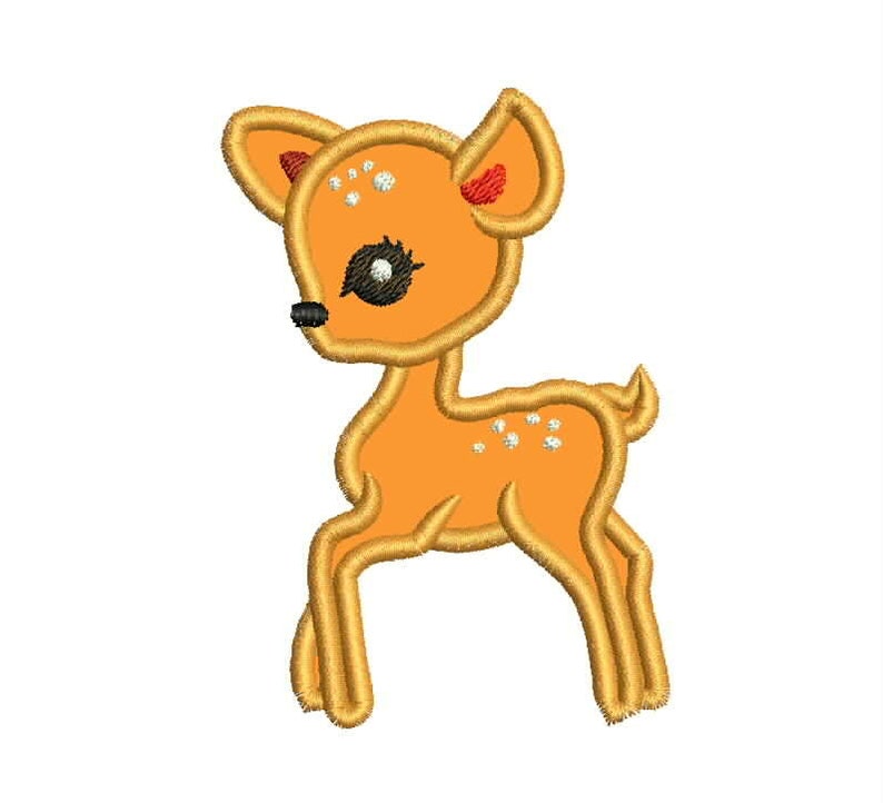Deer Applique Machine Embroidery Designs Appliqué Design - Etsy