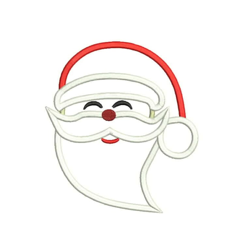 Santa Claus Applique Design Machine Embroidery Designs - Etsy