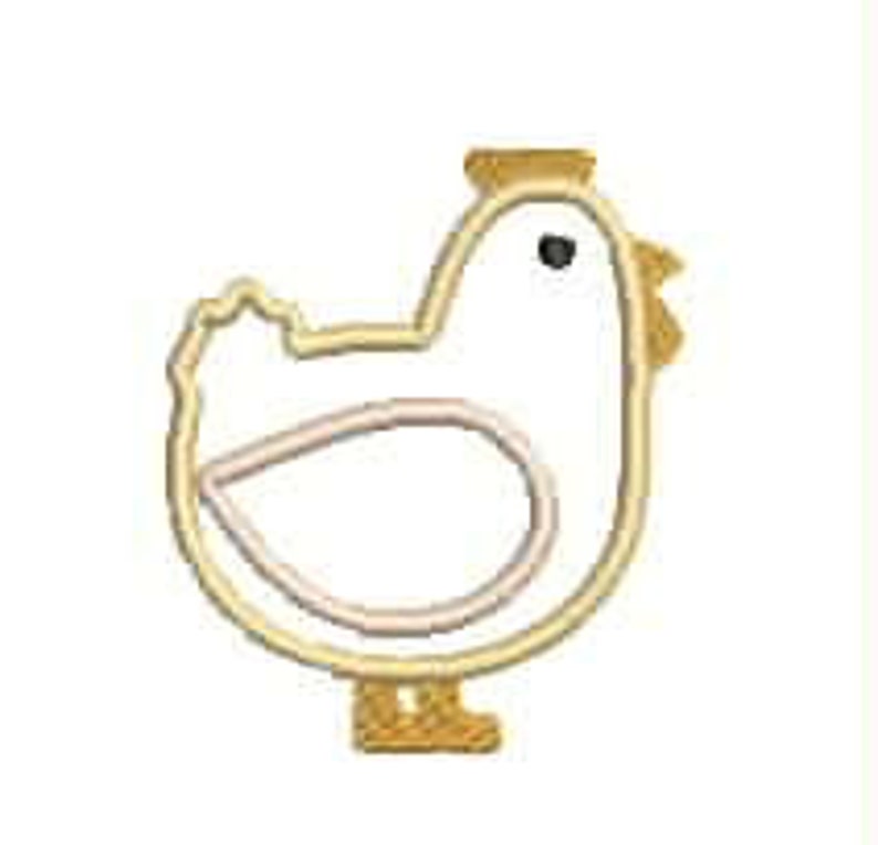Chicken Applique Machine Embroidery Designs Appliqué Design - Etsy