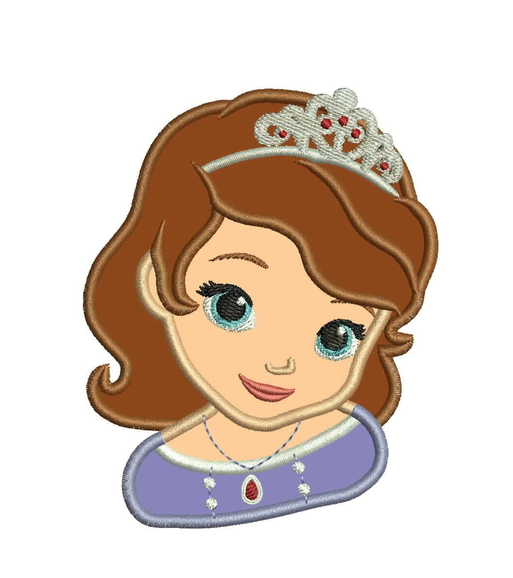 Sofia the First Applique Machine Embroidery Designs Appliqué | Etsy