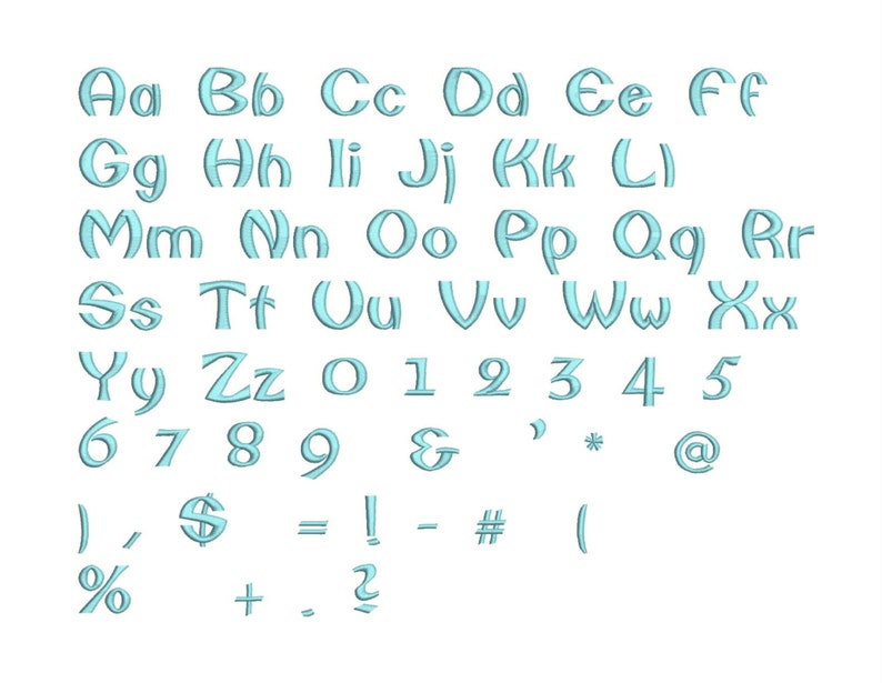 Machine Embroidery Font Designs Font Letters Numbers - Etsy