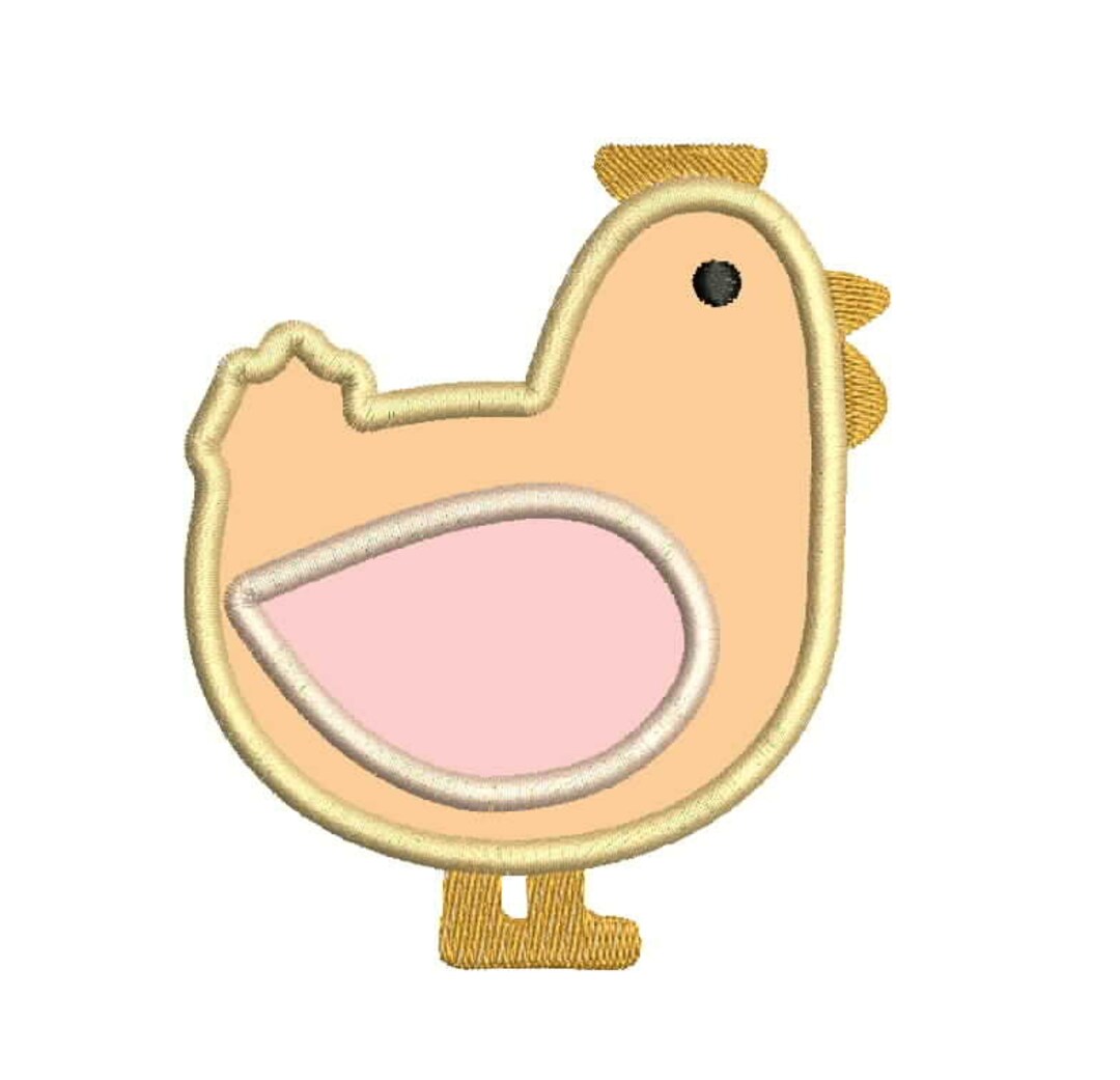 Chicken Applique Machine Embroidery Designs, Appliqué Design 4"x 4" 5"x ...