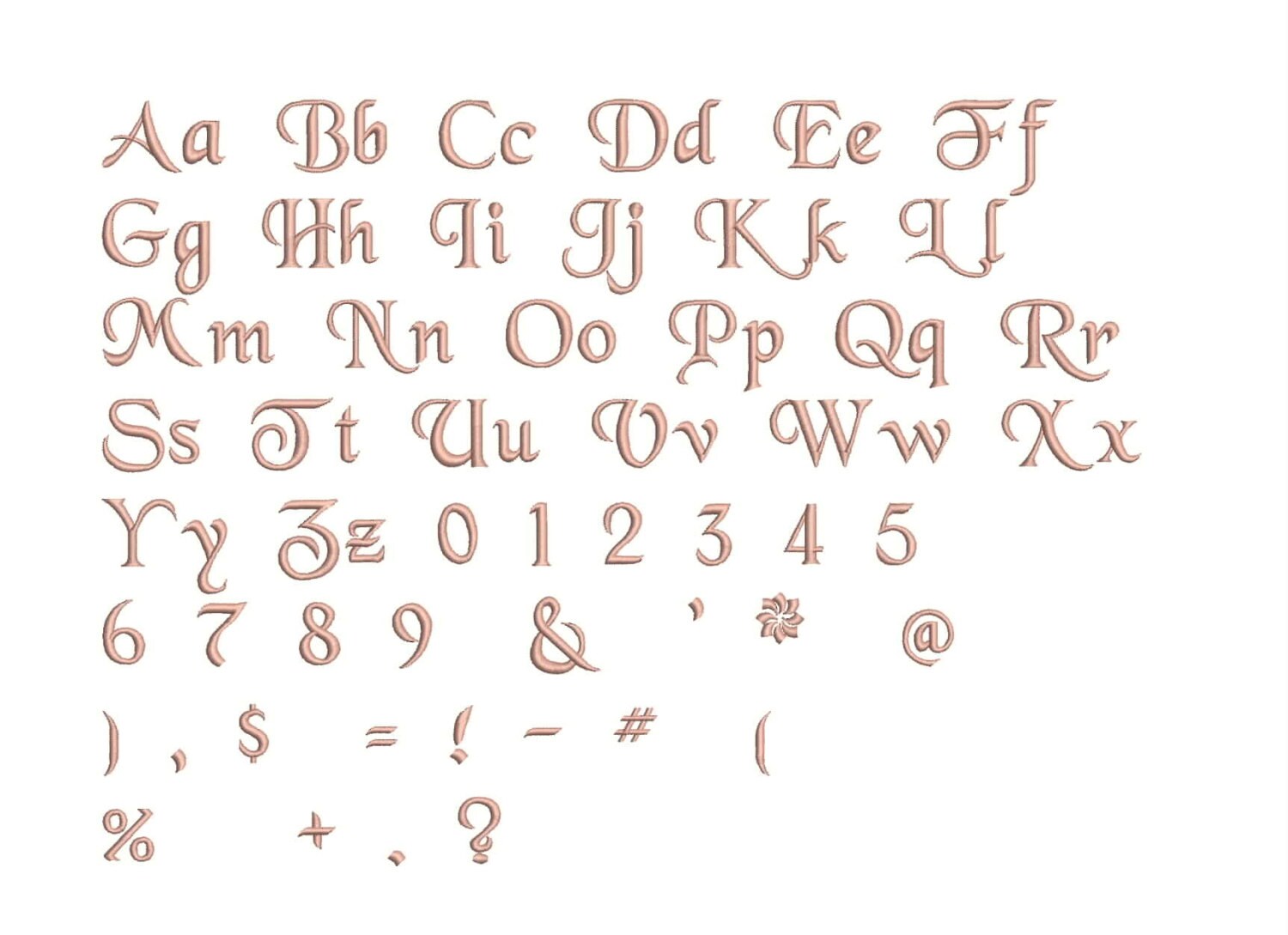 Machine Embroidery Font Designs Font Letters Numbers | Etsy