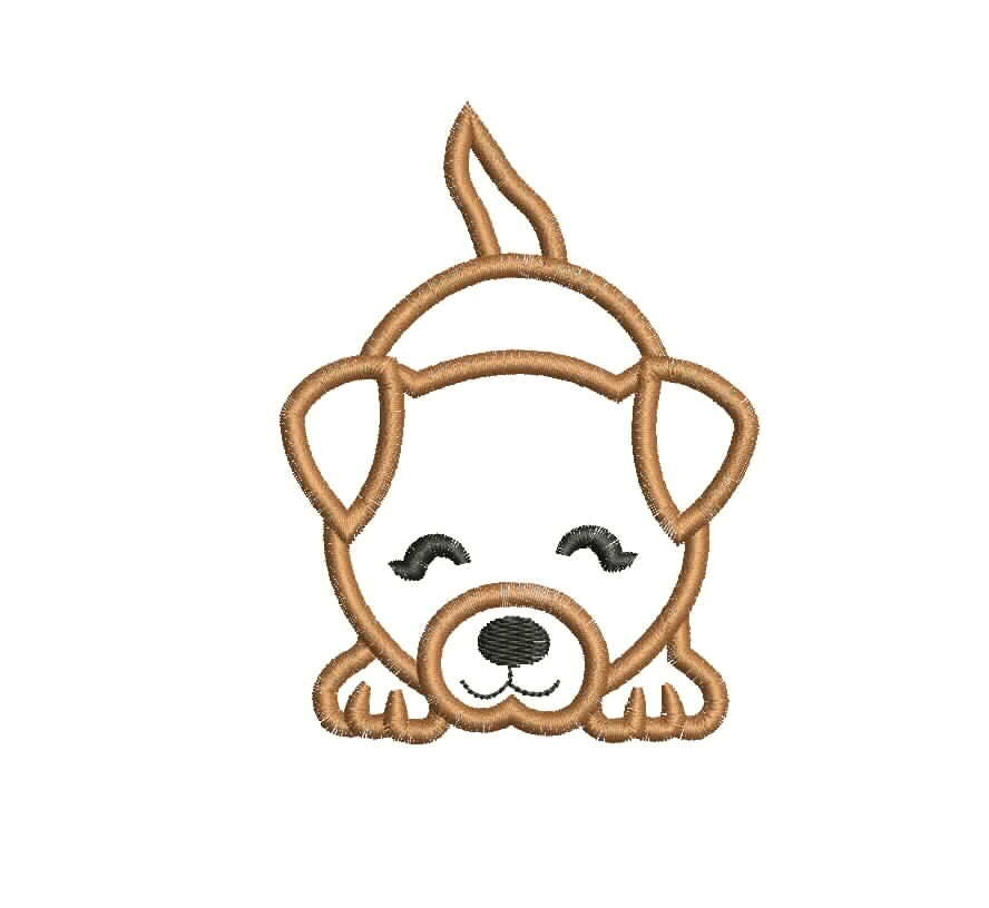 Dog applique machine embroidery designs appliqué design | Etsy