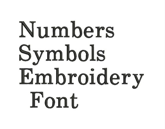 Machine Embroidery Font Designs Letters Numbers Symbols - Etsy