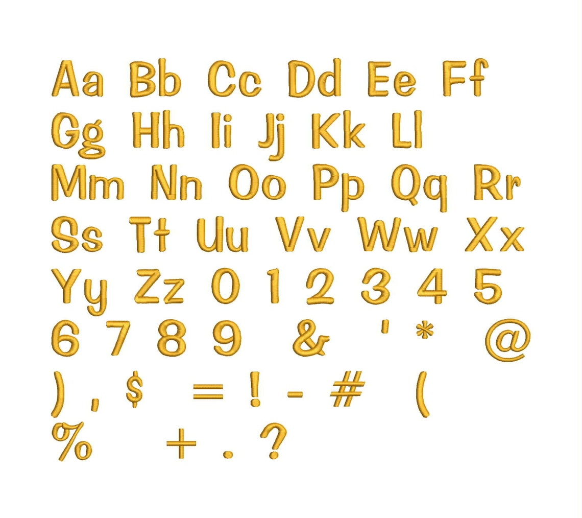 Machine Embroidery Font Designs Font Letters Numbers | Etsy