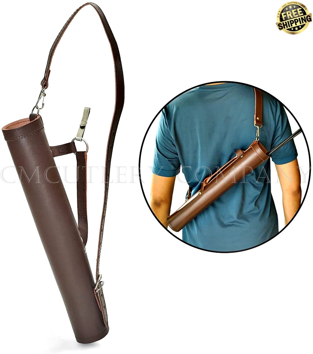 Traditional Handmade Back Arrow Quiver - Genuine Leather Quiver for ...