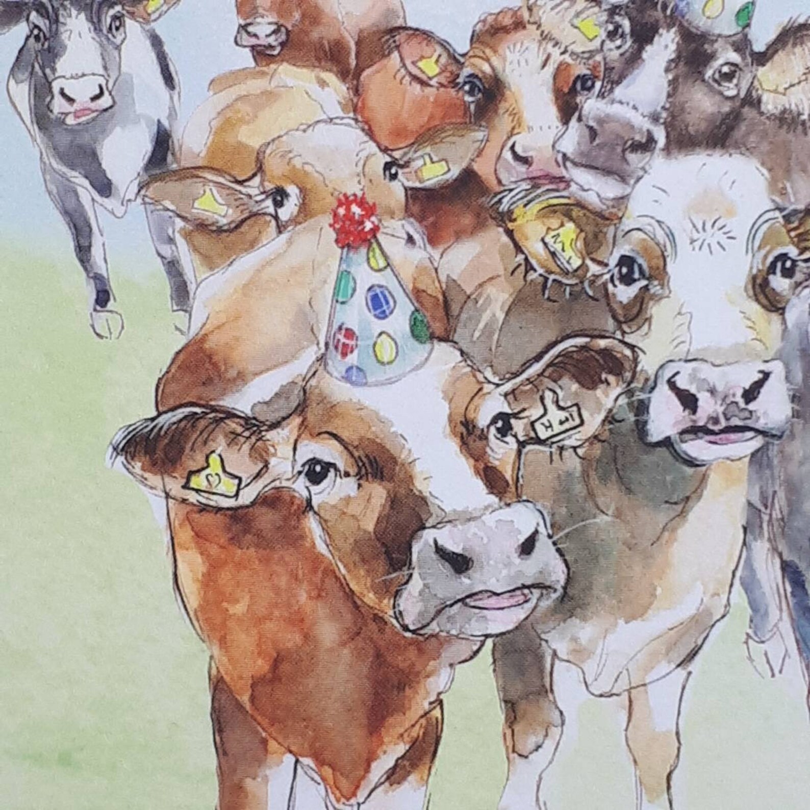 Cow Birthday Card Herd Its Your Birthday Birthday Card for Farmers Cow ...