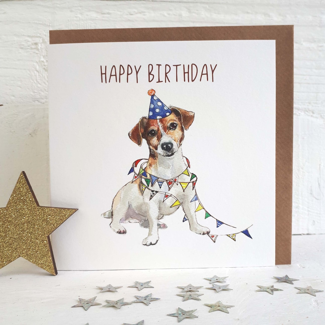 Jack Russell Birthday Card - Dog Birthday Card - Jack Russell Greetings ...
